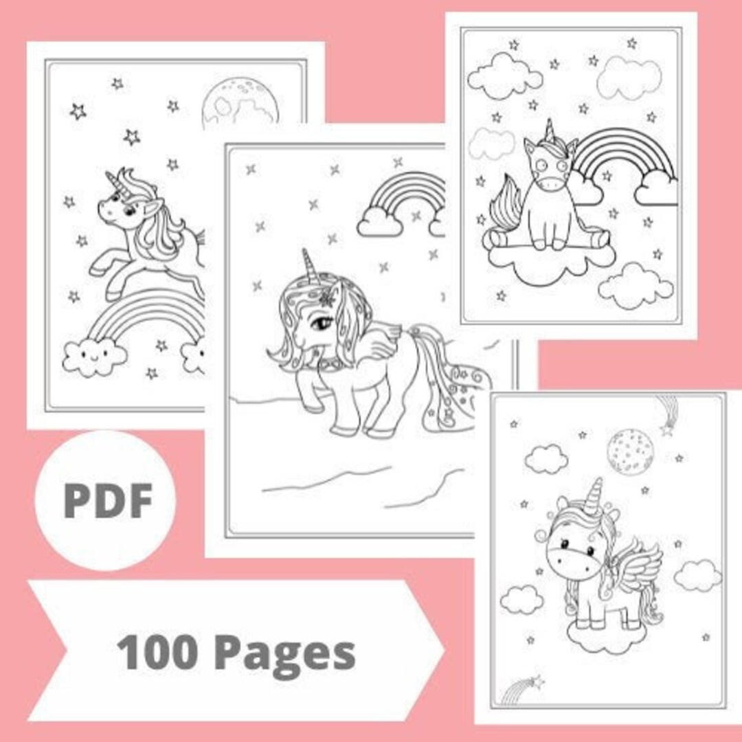 Magical Unicorn Coloring Pages - 100 Enchanting Printable's for All ...