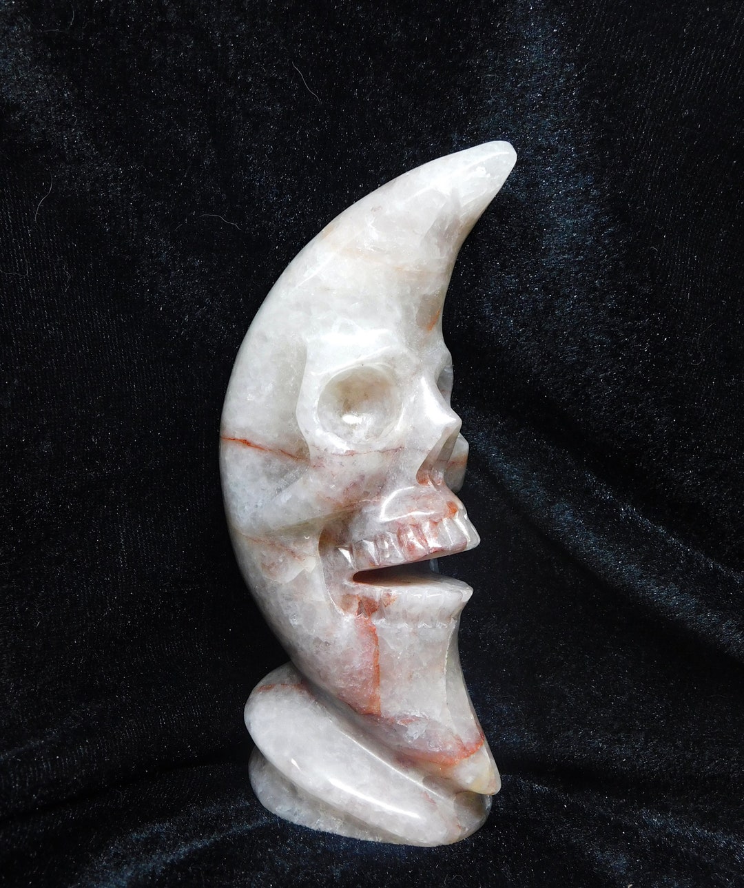 Quartz Crystal Moon Skull - Etsy Hong Kong
