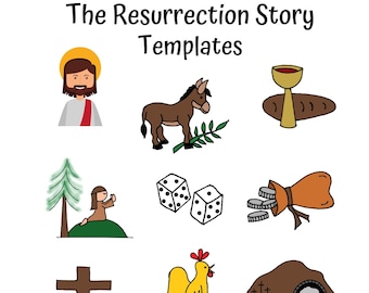 Resurrection Story Coloring Book and Templates Easter Passion | Etsy