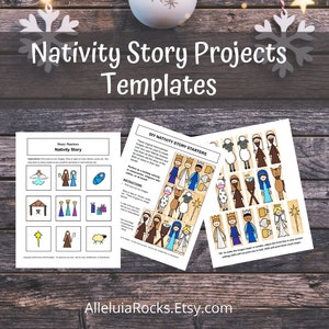 Nativity Story Templates BUNDLE: DIY Scene Images for Christmas ...