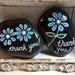 Thank You Painted Rock, Teacher Gift, Flowers Rock Art, Words of ...