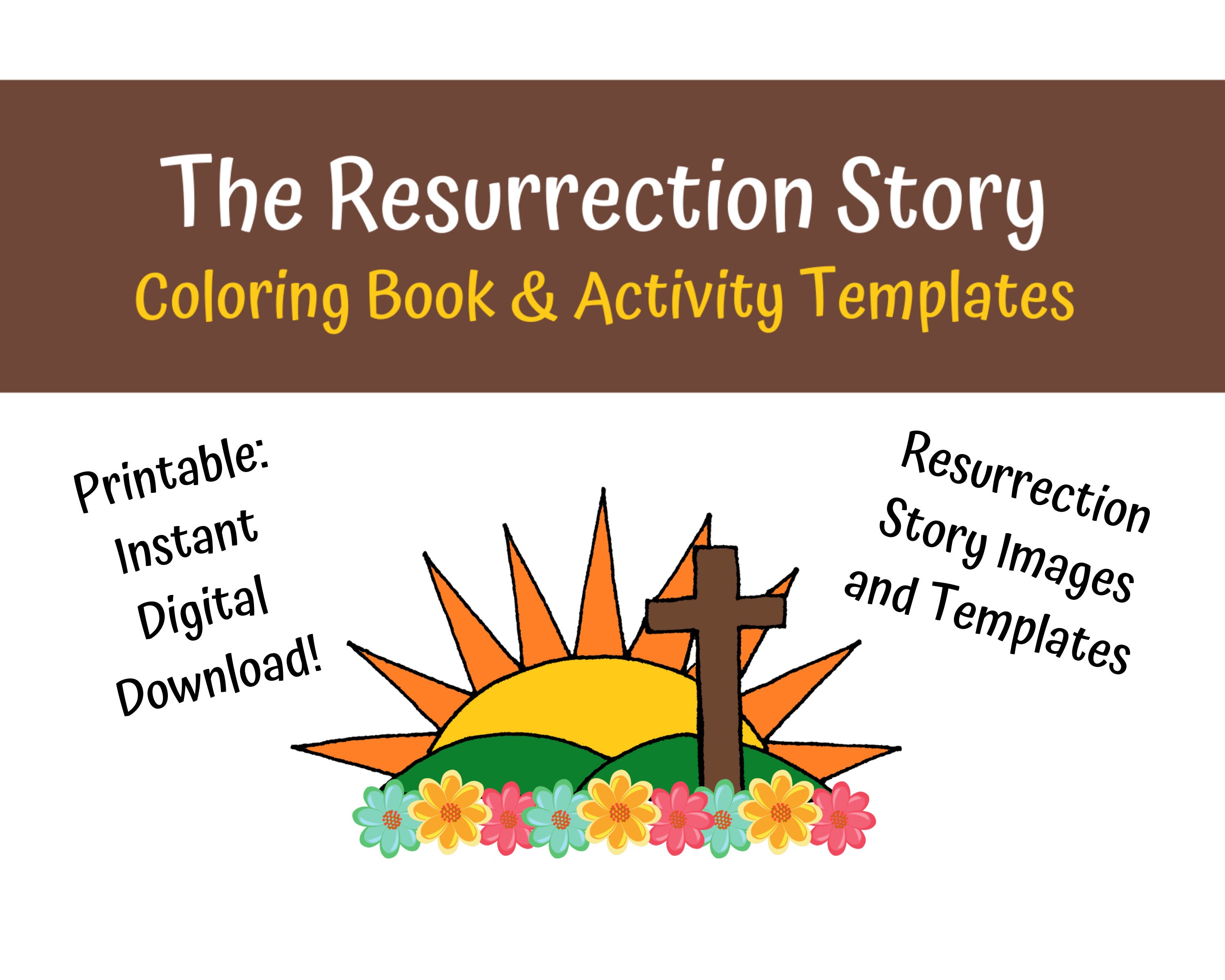 Resurrection Story Templates and Coloring Book Easter Passion - Etsy Canada