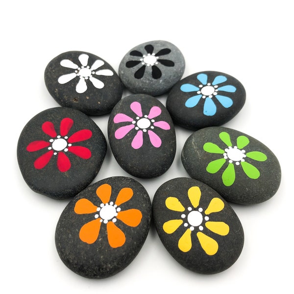 Rocks and Flowers - Etsy
