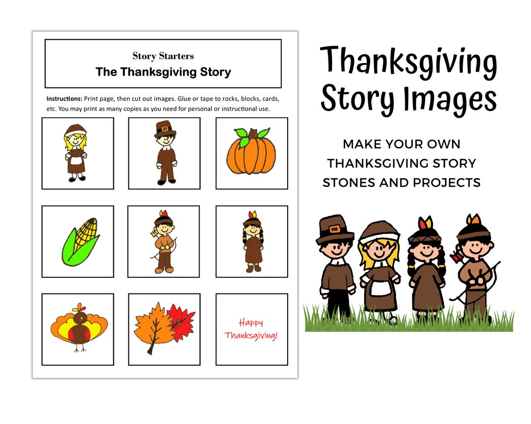 Thanksgiving Story Images, Thanksgiving Story Starters, Coloring ...