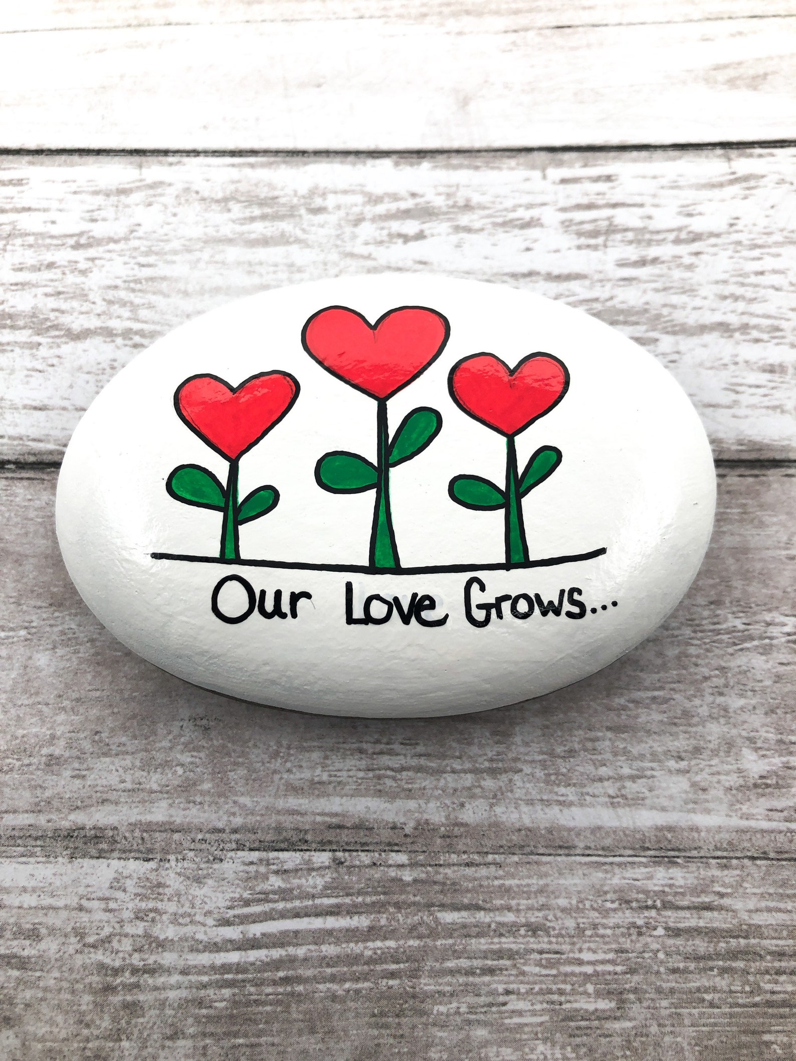 Valentine's Day Gift Painted Rock Valentine Gift Our - Etsy