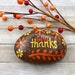 Give Thanks Painted Rock, Thanksgiving Decoration, Harvest Decoration ...