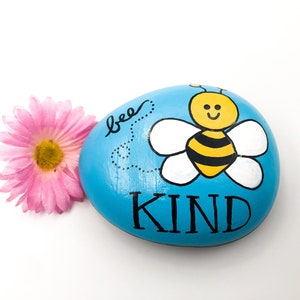 Bee Kind Painted Rock: Hand-painted Bumblebee Affirmation Stone - Etsy
