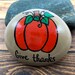 Give Thanks Painted Rock: Thanksgiving Pumpkin Decor - Etsy
