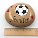 Personalized Soccer Ball Painted Rock: Custom Name Memory Stone - Etsy
