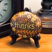 Give Thanks Painted Rock, Thanksgiving Decoration, Harvest Decoration ...