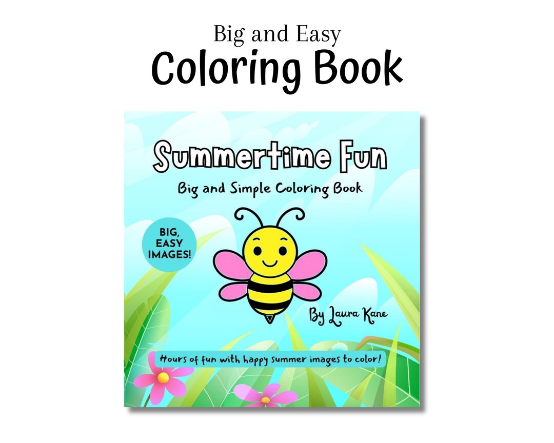 Summertime Fun Coloring Book for Little Kids: Big, Simple Images - Etsy