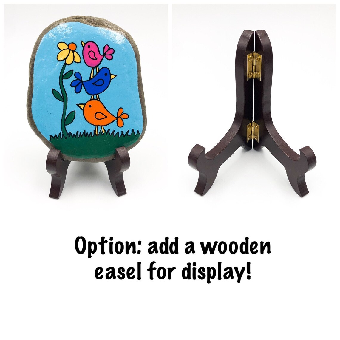 Stack of Birds Painted Rock Cute Birds Painted Stone - Etsy