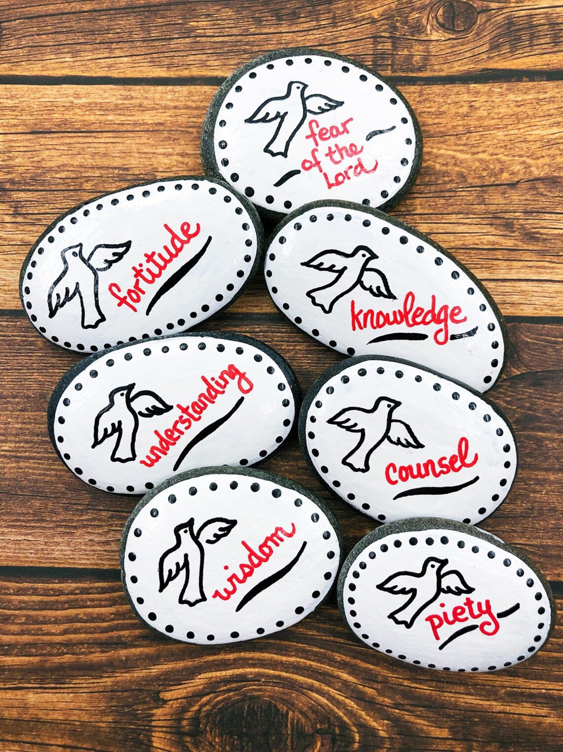 Confirmation Gift Seven Gifts of the Holy Spirit With Dove - Etsy