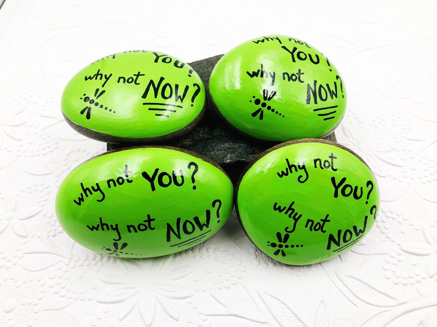 Why Not You Why Not Now Encouragement Rock Affirmation - Etsy
