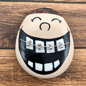 Braces Painted Rock: Funny Orthodontist Gift - Etsy UK