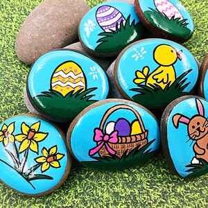 Easter Story Stones: Hand-painted Rocks, Easter Basket Gift - Etsy