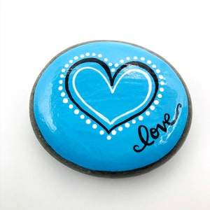 Valentine's Day Love Painted Rock, Heart and Love Painted Stone ...