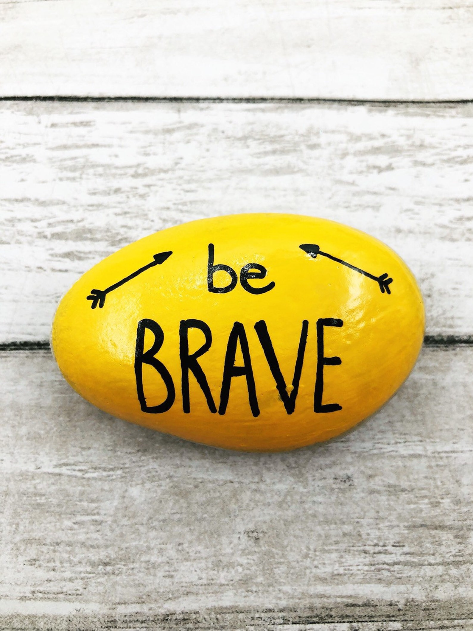 Be Brave Encouragement Rock Affirmation Stone Hand Painted - Etsy Sweden