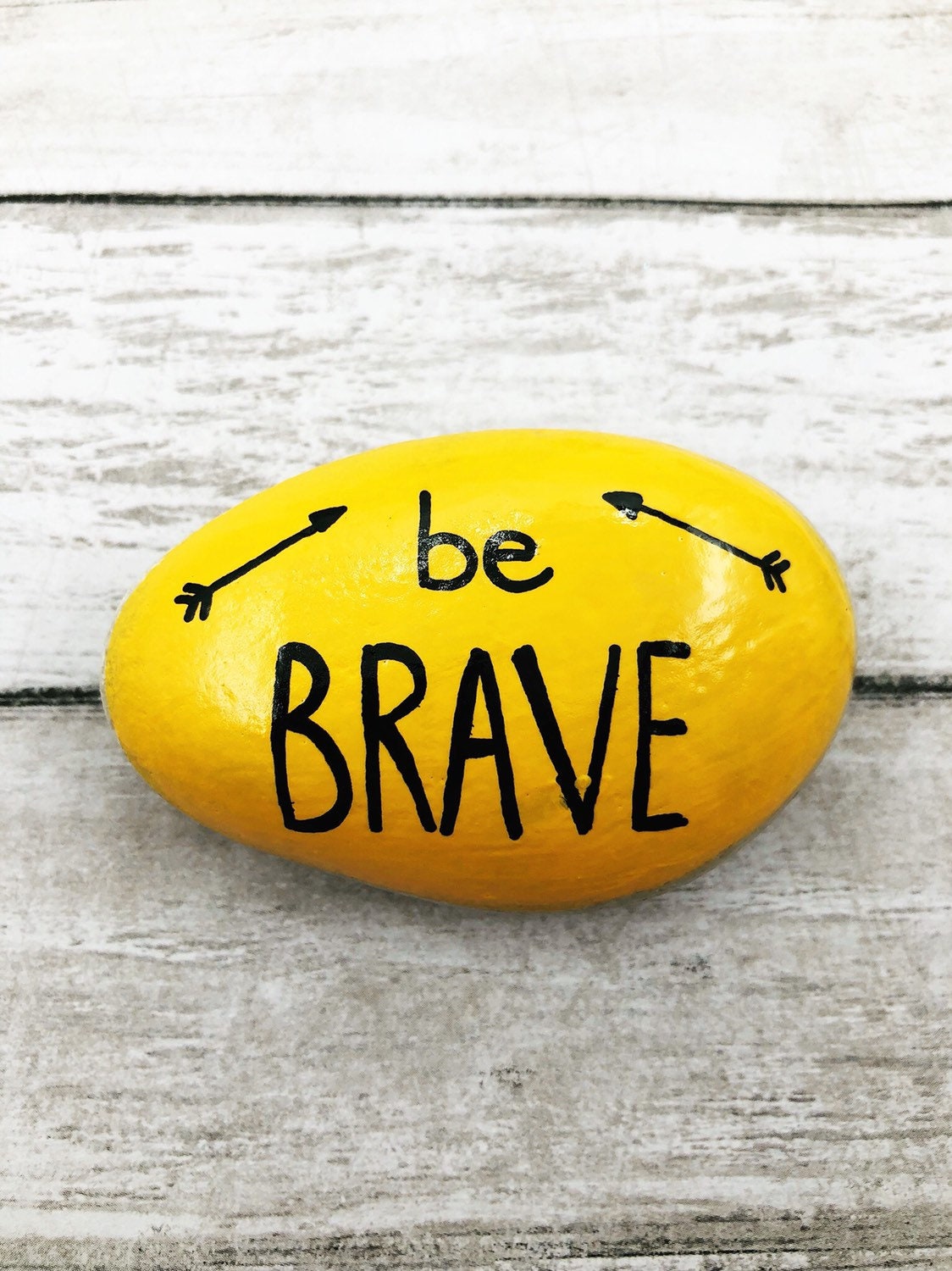 Be Brave Encouragement Rock Affirmation Stone Hand Painted - Etsy Sweden