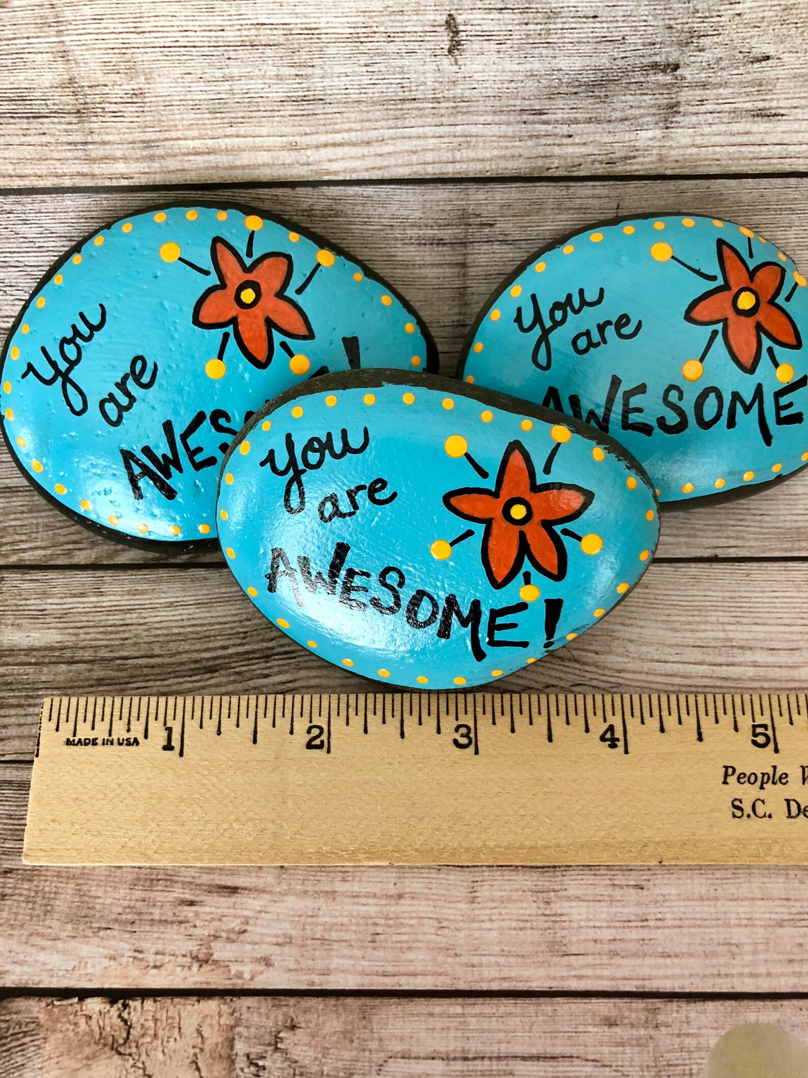 You Are Awesome Painted Rock You Rock Teacher Gift - Etsy
