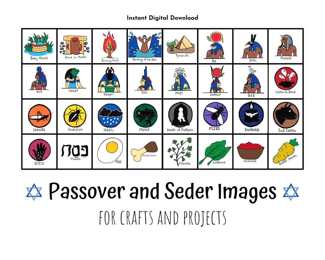 Passover Story and Seder Dinner Images, DIY Passover Crafts, Seder Meal ...