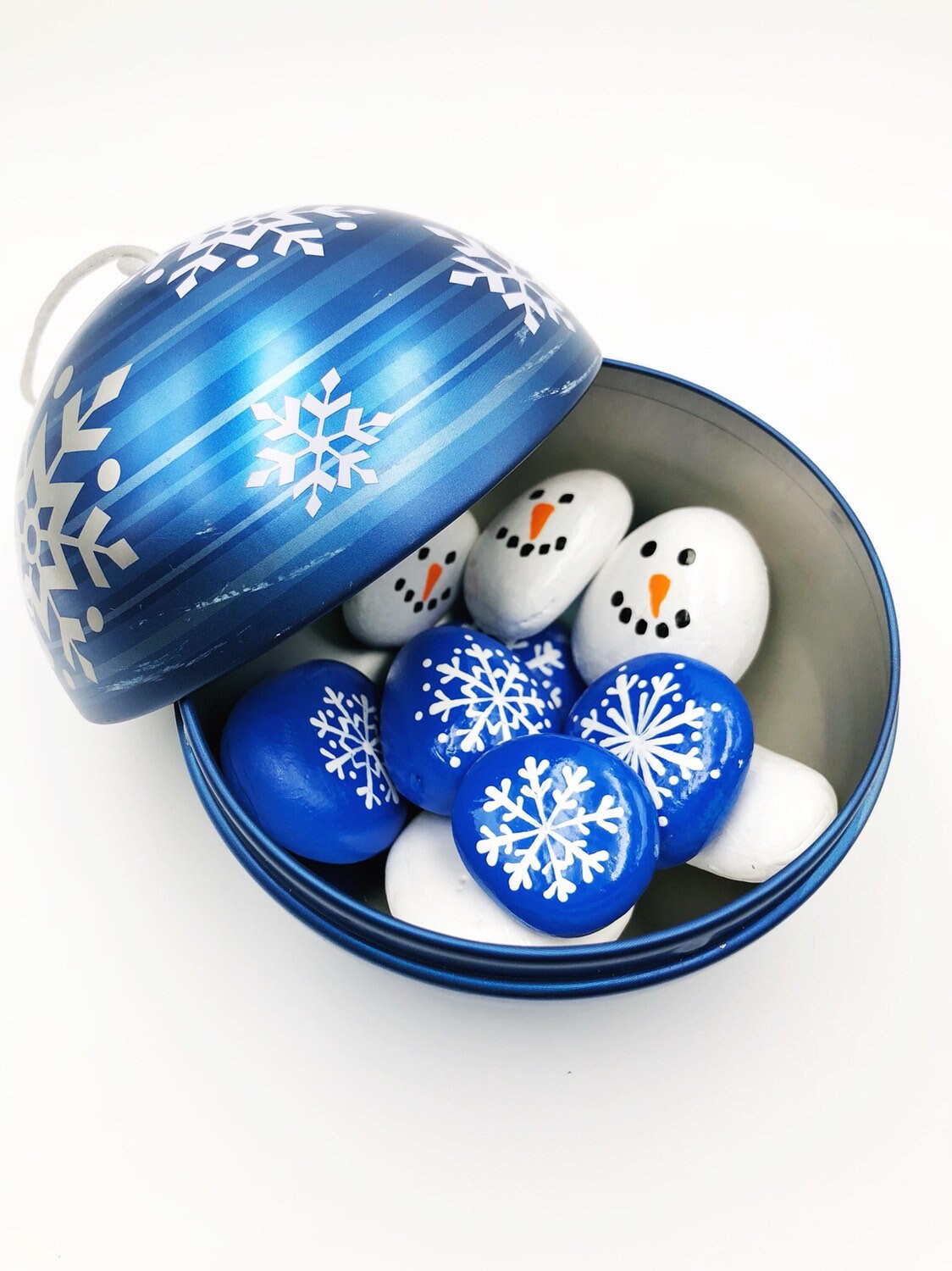 Snowflake Snowman Tic Tac Toe Game: Painted Christmas Rocks - Etsy