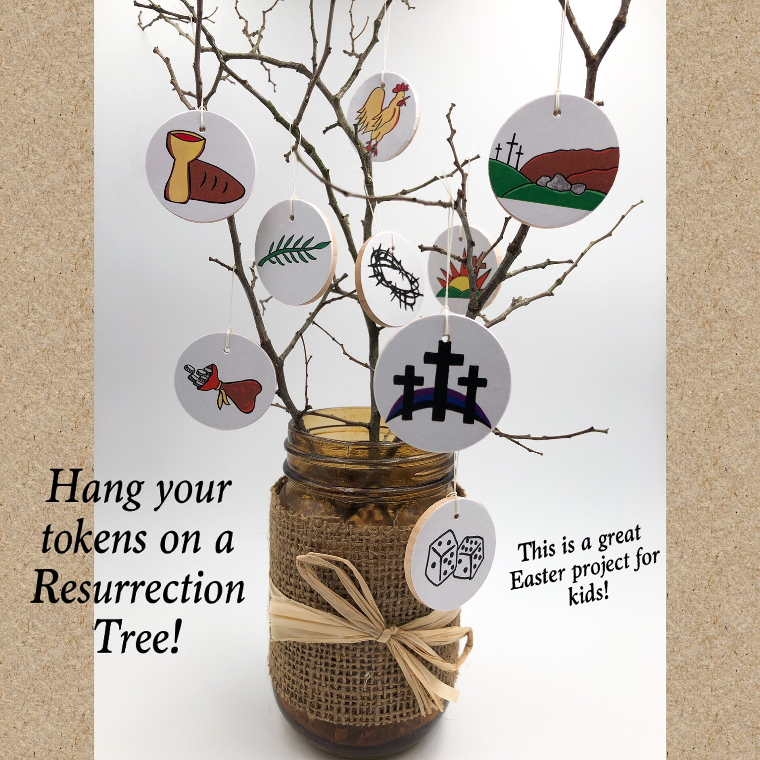 Resurrection Story Tokens: Jesus Tree Easter Project - Etsy