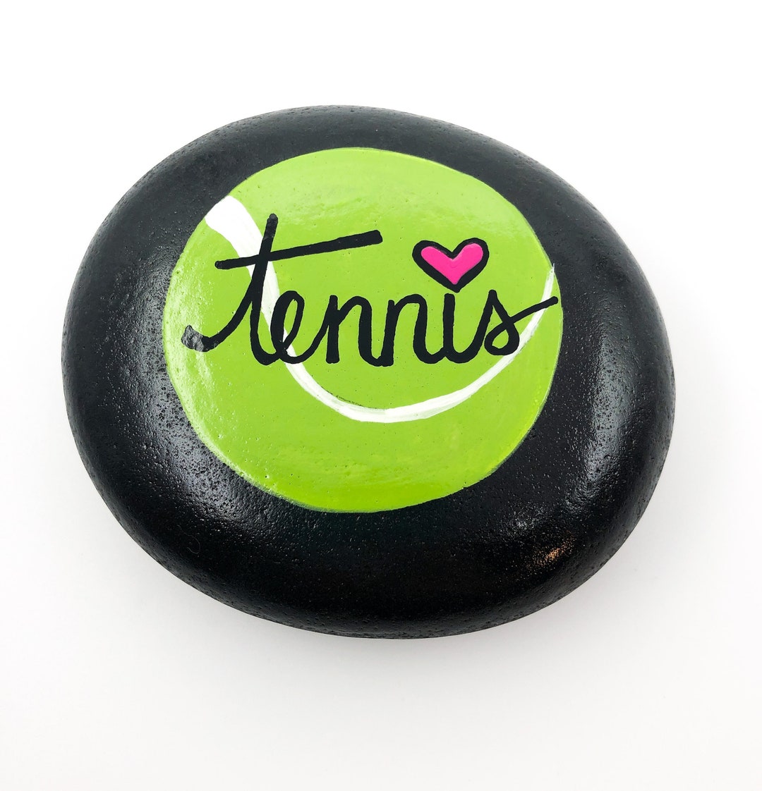 Hand-painted Tennis Ball Rock: Team Captain Gift - Etsy