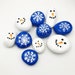Snowflake and Snowman Tic Tac Toe Game, Snowman and Snowflake Pebbles ...