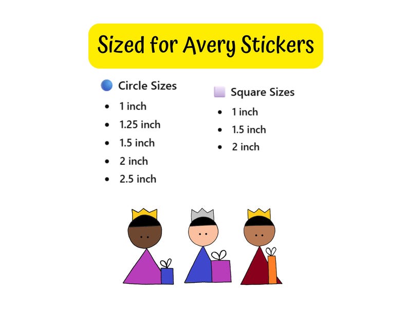 Nativity Christmas Images Bundle, Printable Avery Sticker Labels, 11 ...