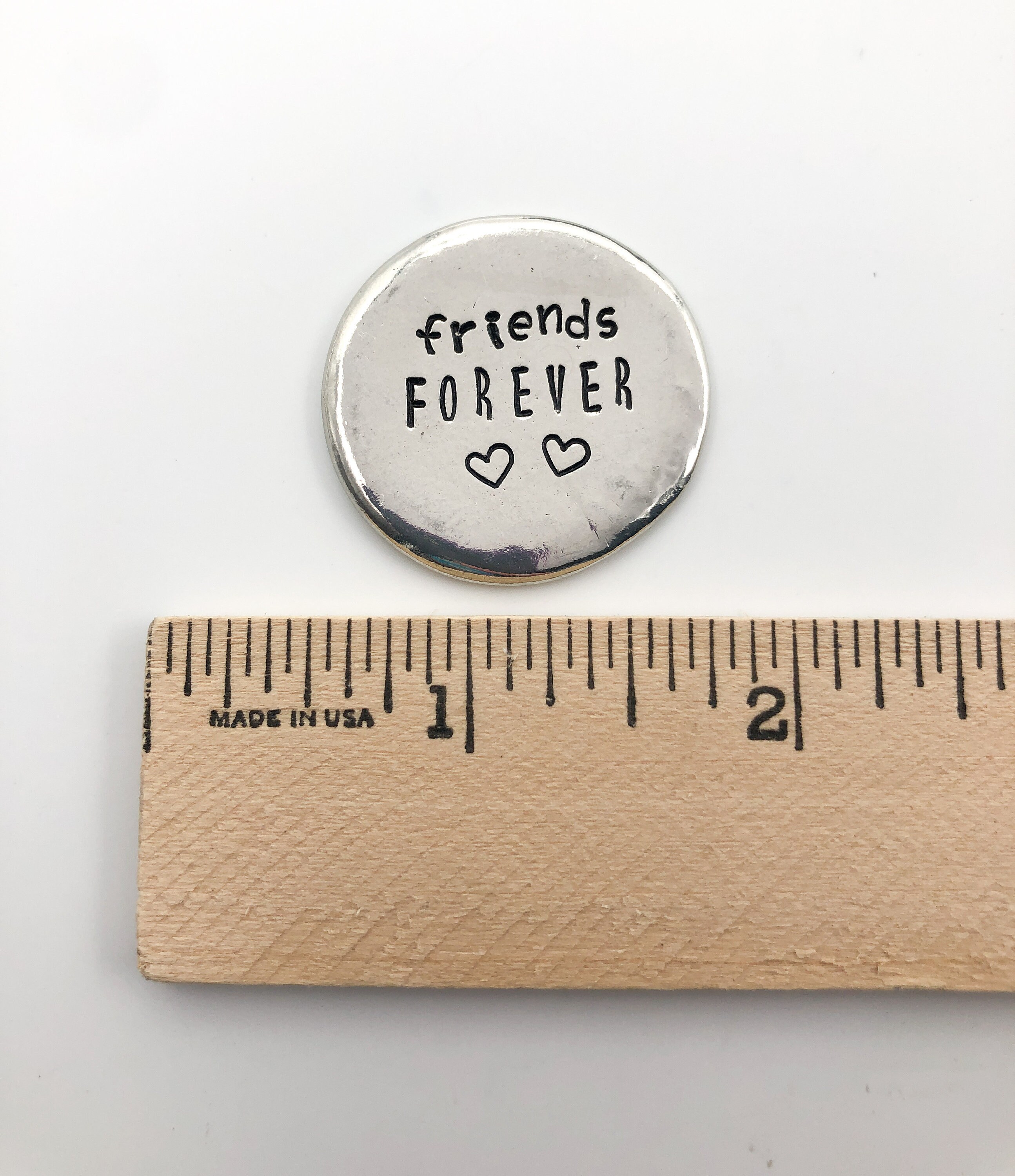 Friends Forever Pewter Pocket Coin Hand Stamped Coin - Etsy