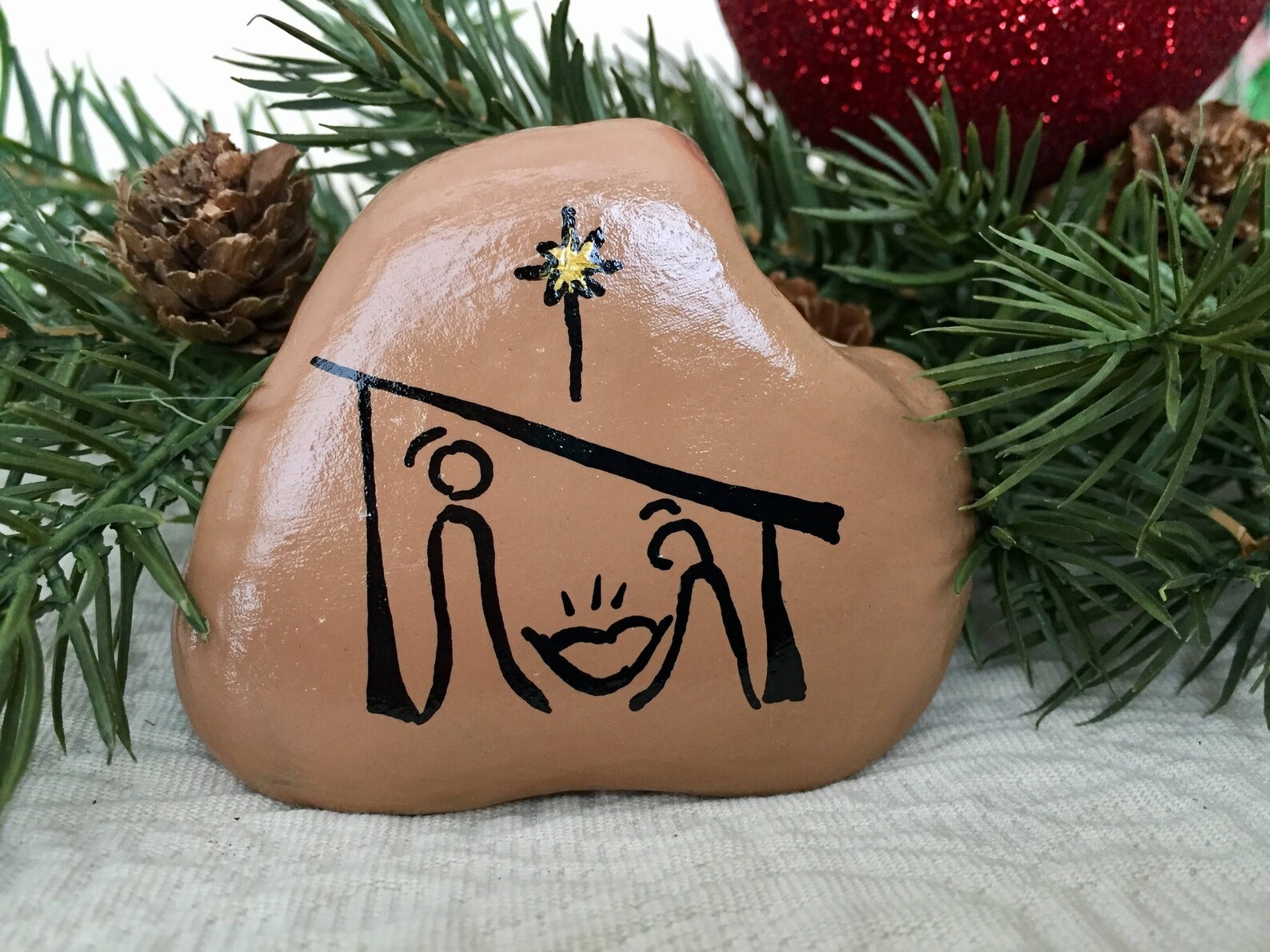 Nativity Painted Rock Christmas Nativity Painting Hand - Etsy UK