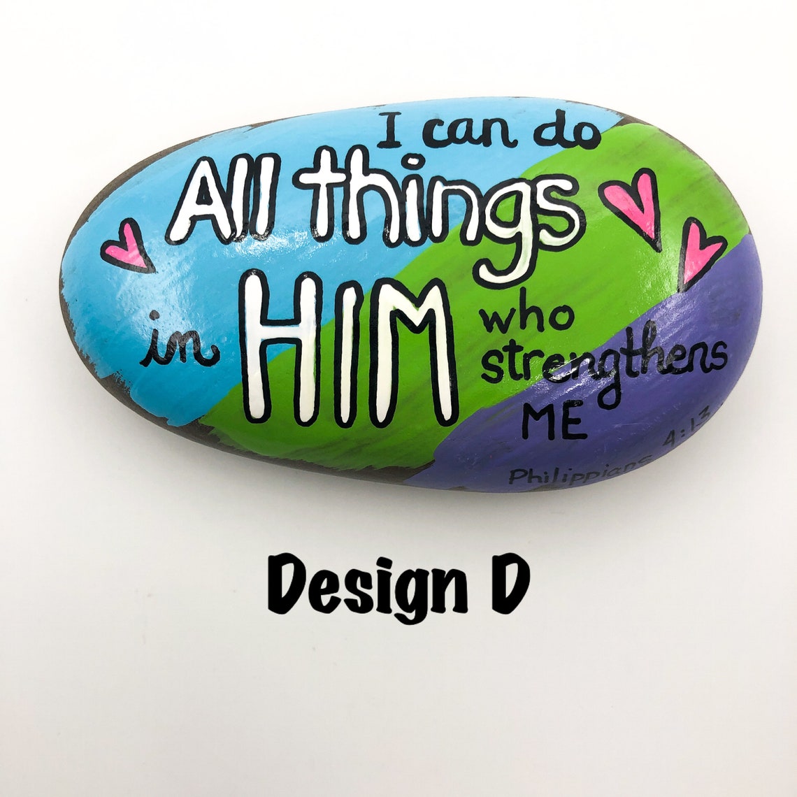 Bible Verses Painted Rocks Scripture Verse Stones Love is - Etsy