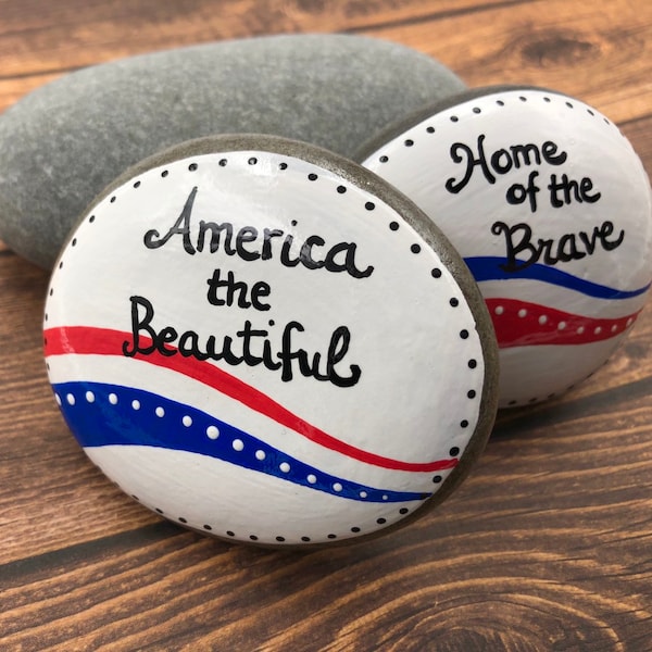 Veteran Painted Rock - Etsy