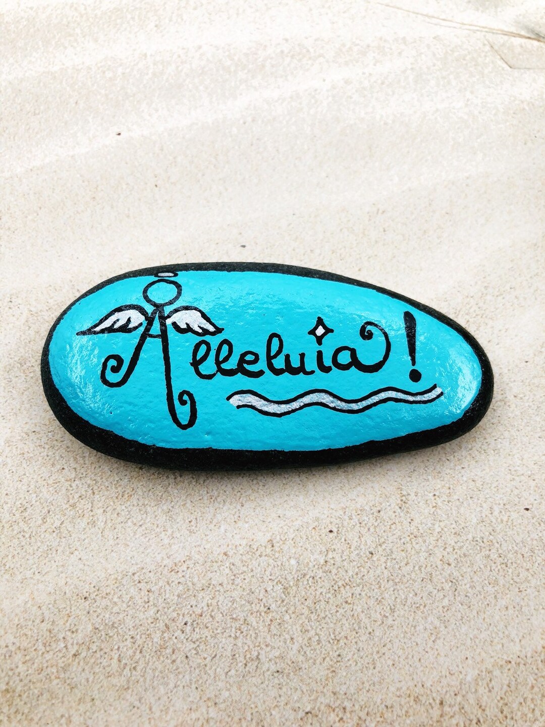 Custom Name Angel Painted Rock: First Communion Gift - Etsy