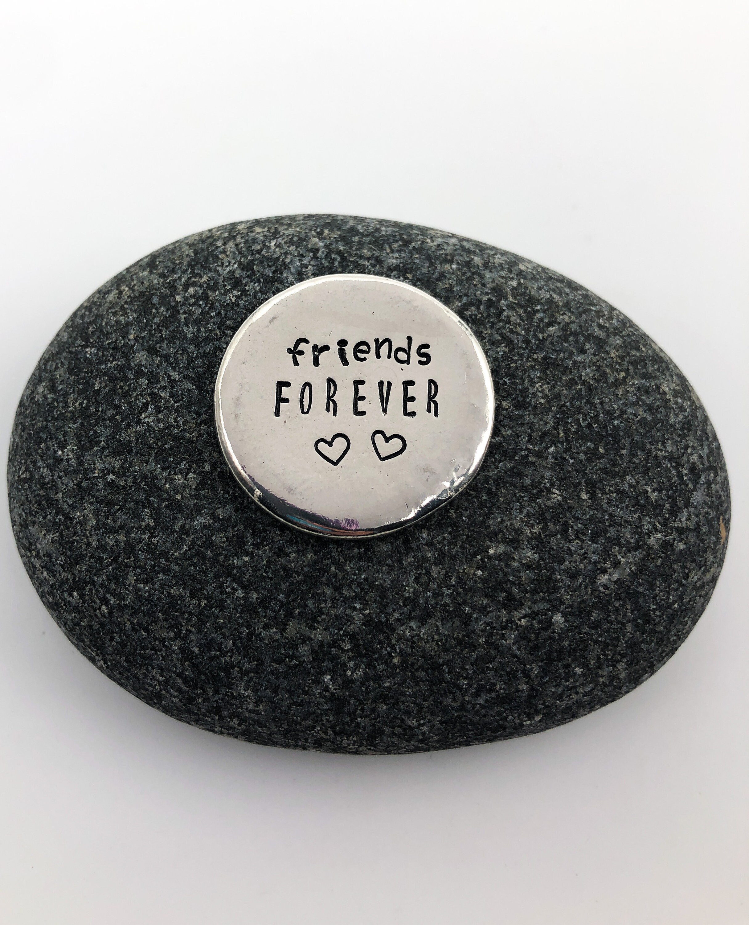 Friends Forever Pewter Pocket Coin Hand Stamped Coin - Etsy