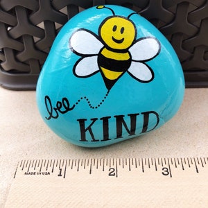 Bee Kind Painted Rock: Hand-painted Bumblebee Affirmation Stone - Etsy