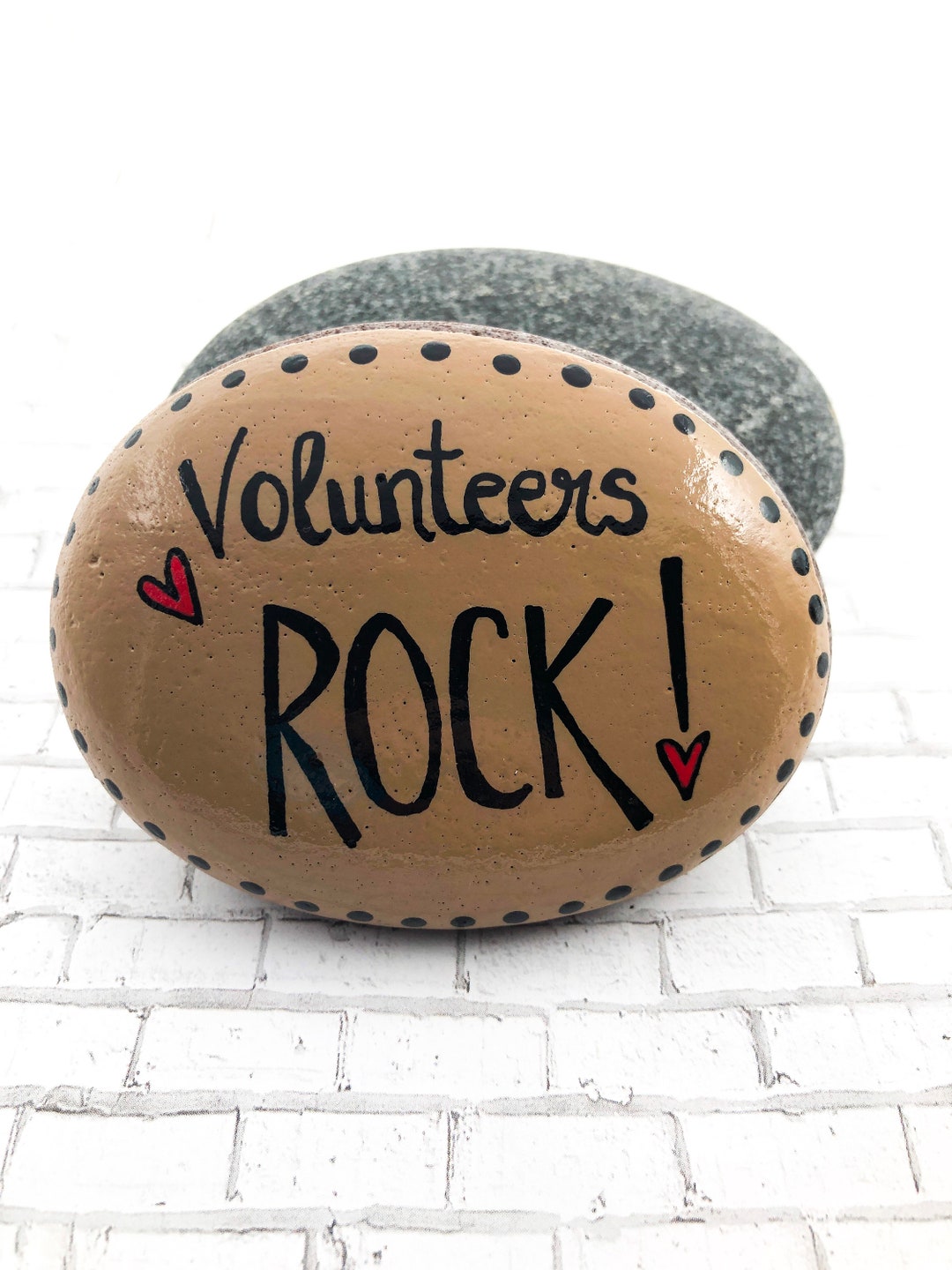 Hand Painted Rock Paperweight: Volunteers Rock Appreciation Gift - Etsy