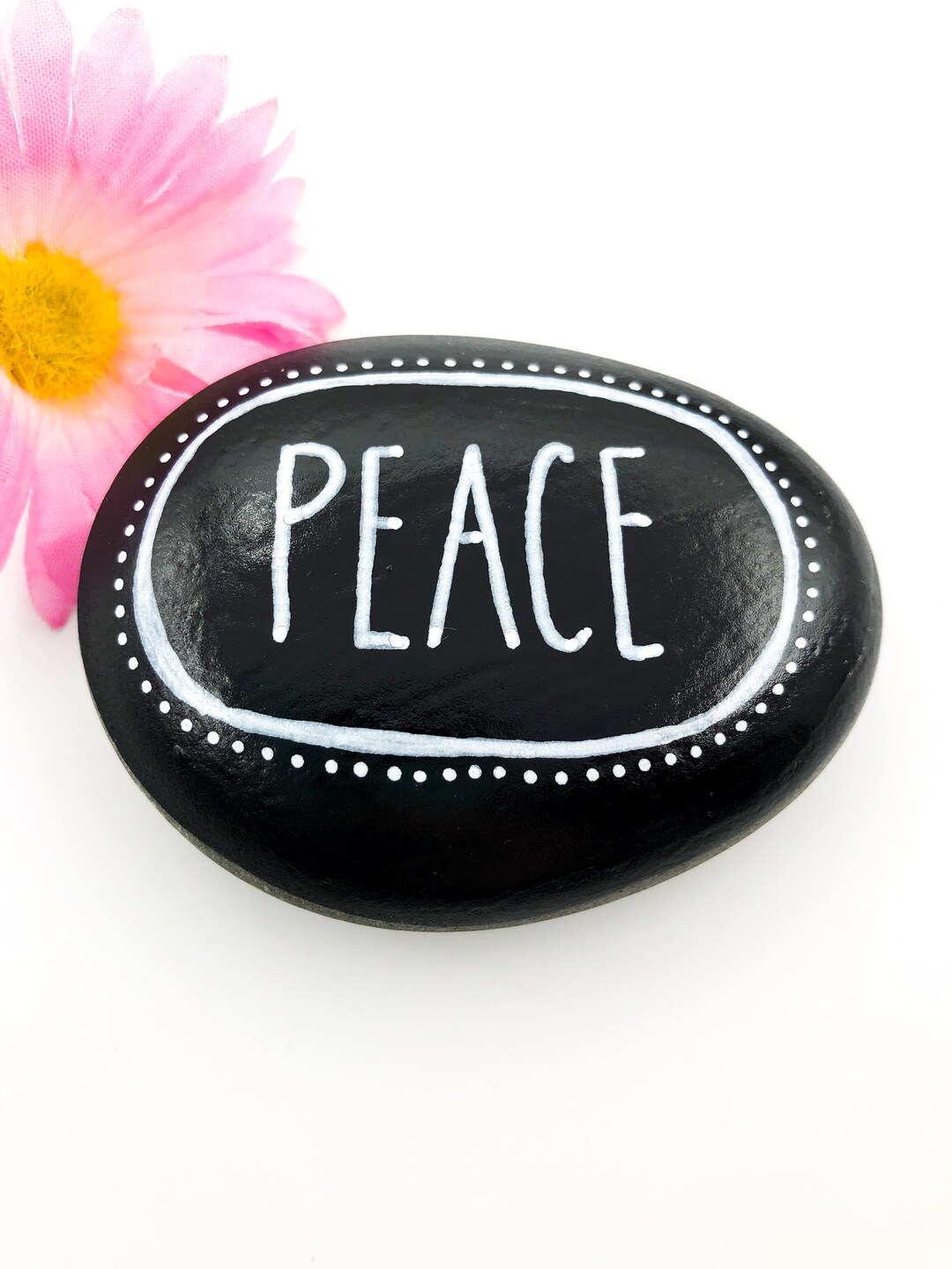 Peace Painted Rock: Hand-painted Affirmation Stone - Etsy