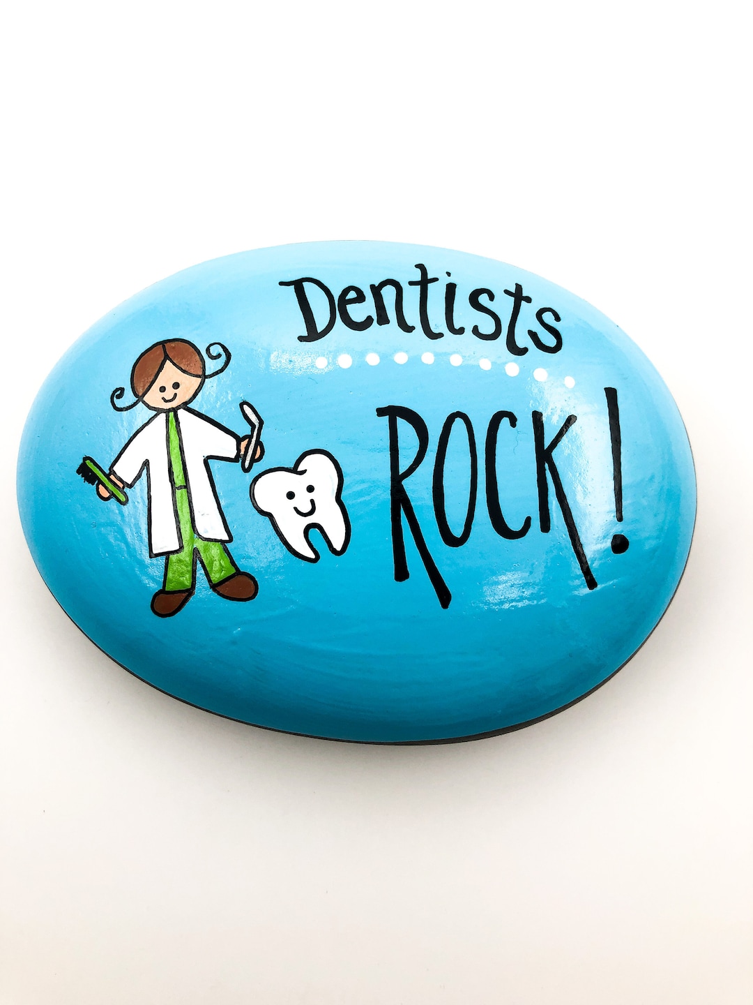 Hand-painted "dentists Rock!" Stone: Dentist Appreciation Gift - Etsy