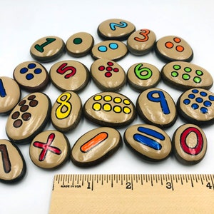 Numbers Story Stones: Hand-painted Math Learning Rocks - Etsy Australia