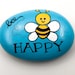 Bee Happy Painted Rock: Hand-painted Bumblebee Affirmation Stone - Etsy