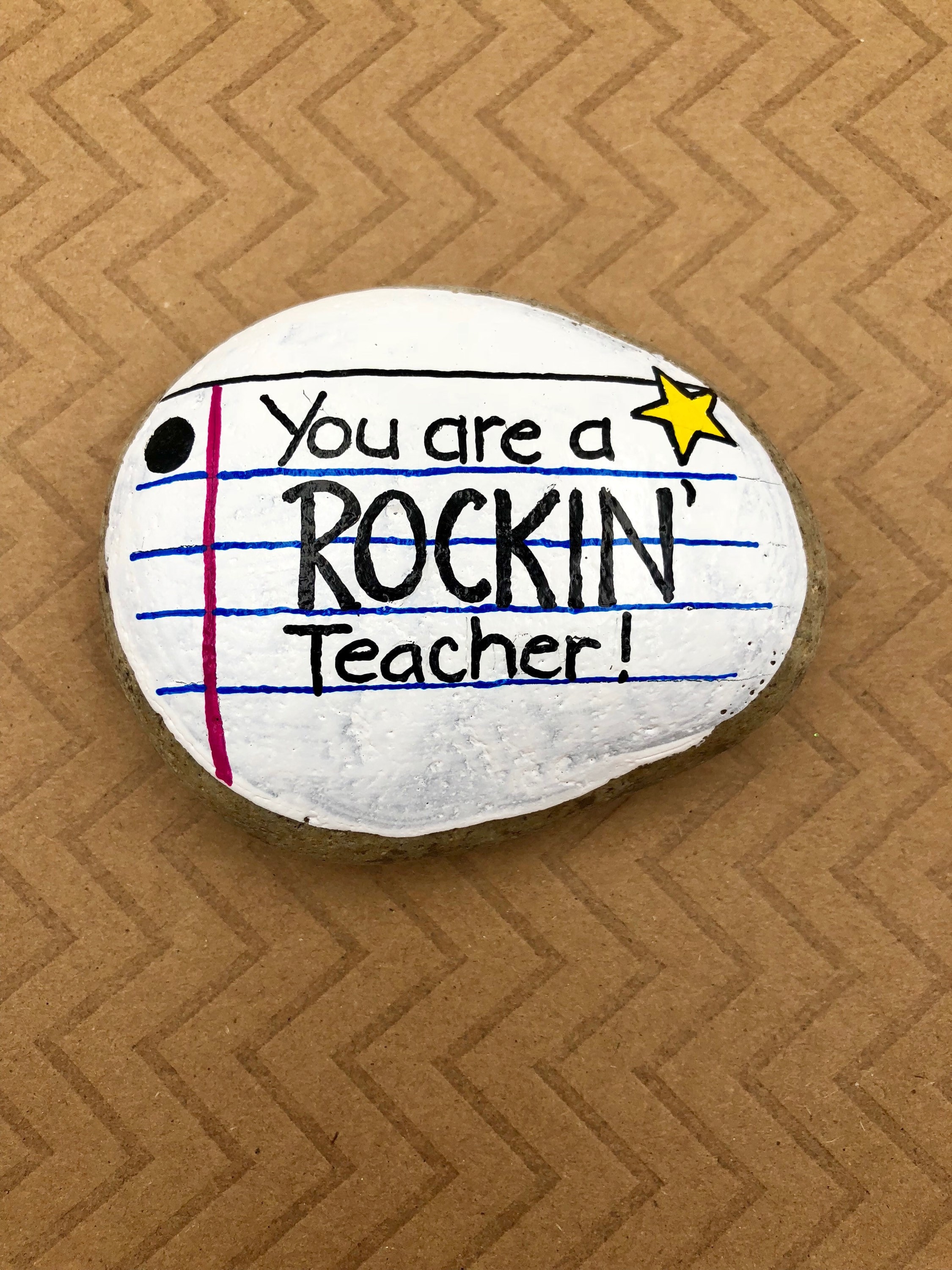 You Rock Painted Rock Paperweight for Teachers, You Are a Rockin ...