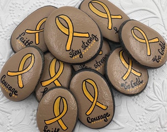 Cancer Painted Rocks - Etsy