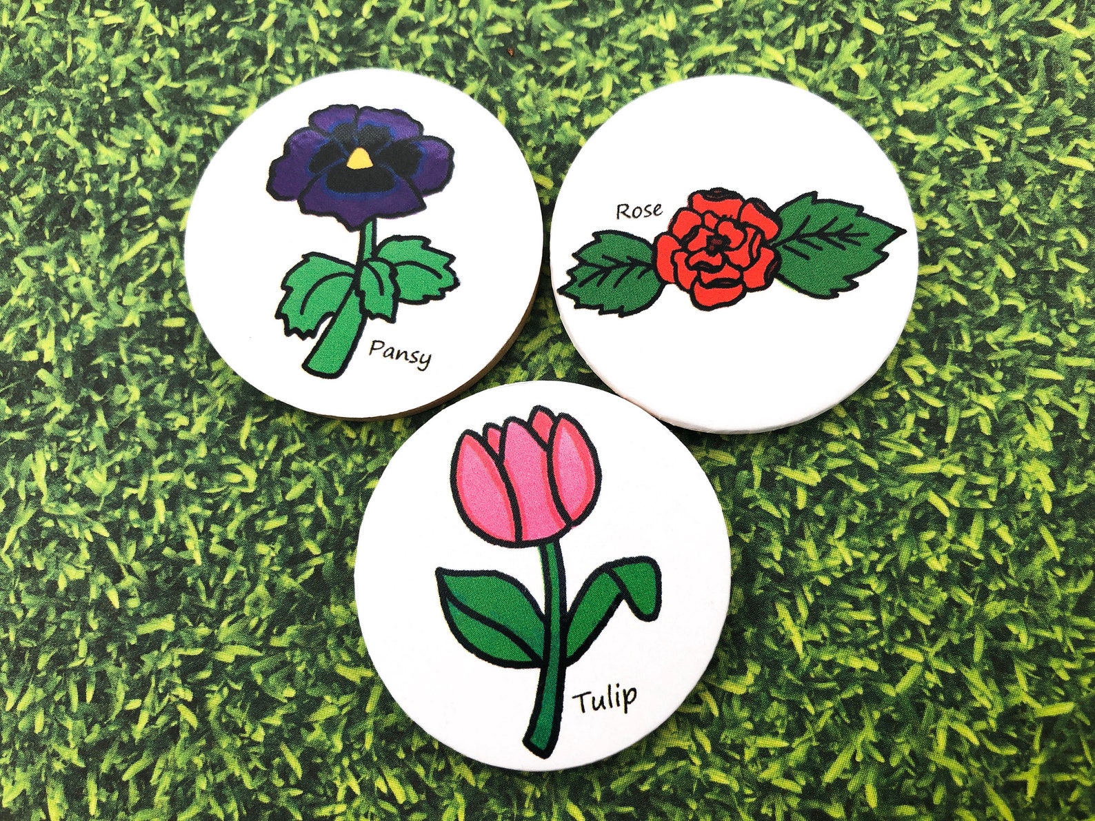 Flower Story Tokens: Garden Learning Discs, Springtime Gift - Etsy