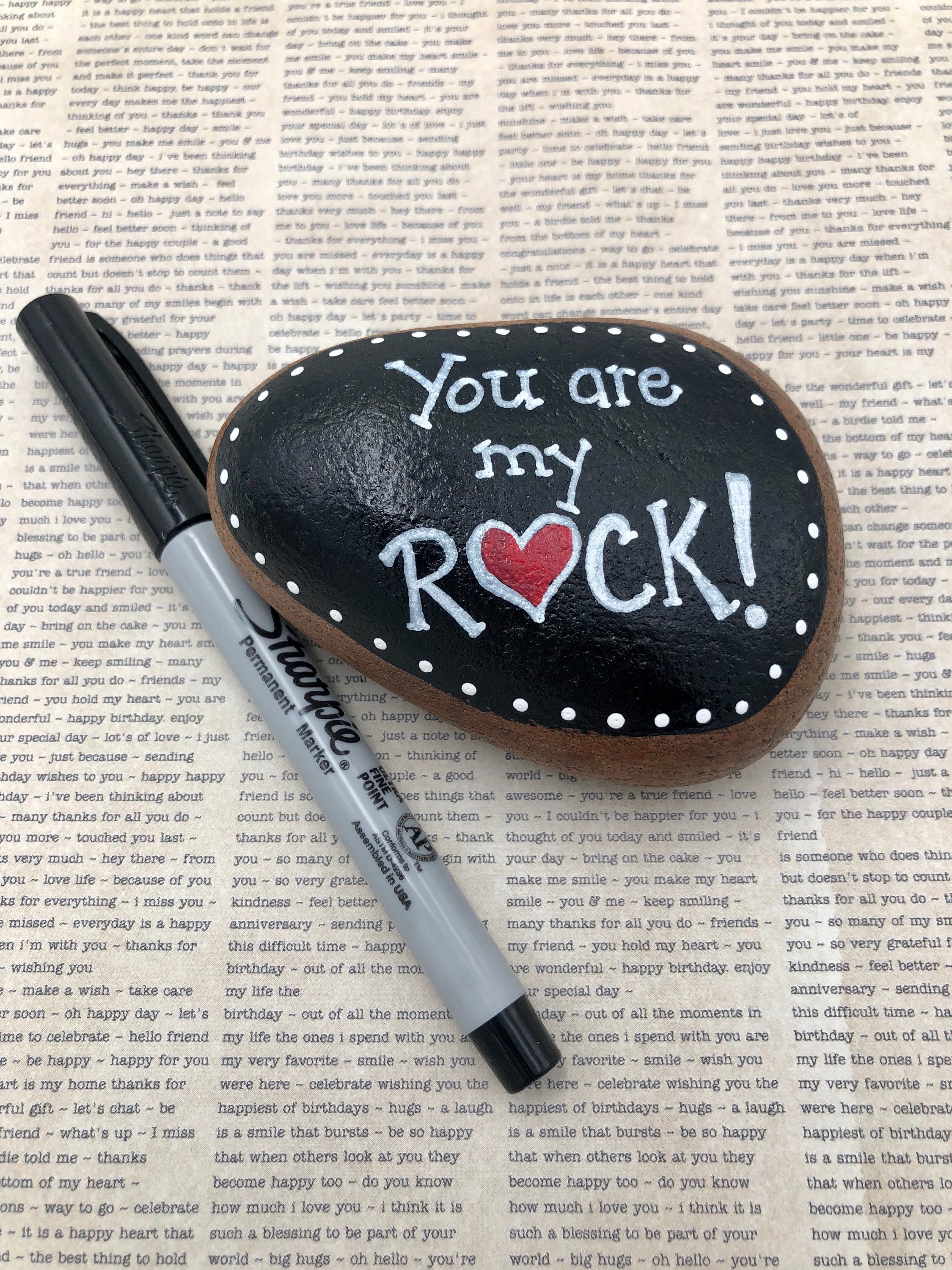 You Are My Rock Painted Stone You Are My Rock Paperweight | Etsy