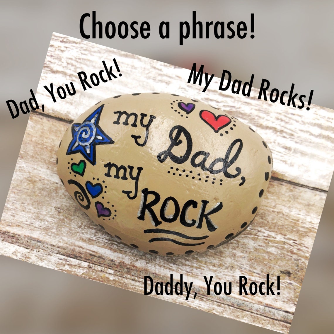 Father's Day Rock My Dad My Rock Dad You Rock My Dad | Etsy Canada