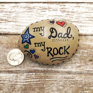Father's Day Painted Rock: Dad You Rock Gift - Etsy
