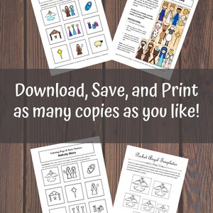 Nativity Story Templates BUNDLE: DIY Scene Images for Christmas ...