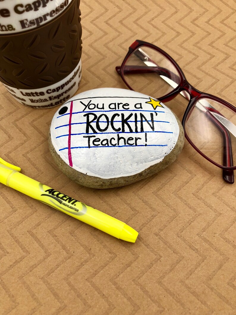 You Rock Painted Rock Paperweight for Teachers, You Are a Rockin ...